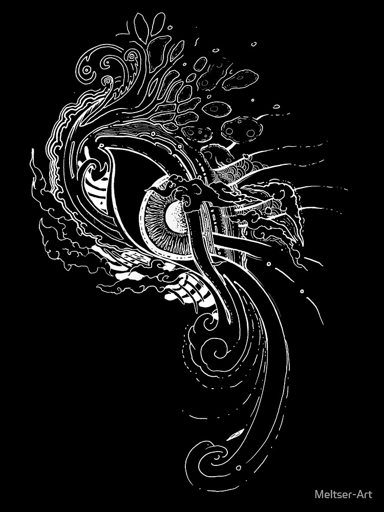"Eye Zen Doodle Lineart White" Sticker for Sale by Meltser-Art | Redbubble