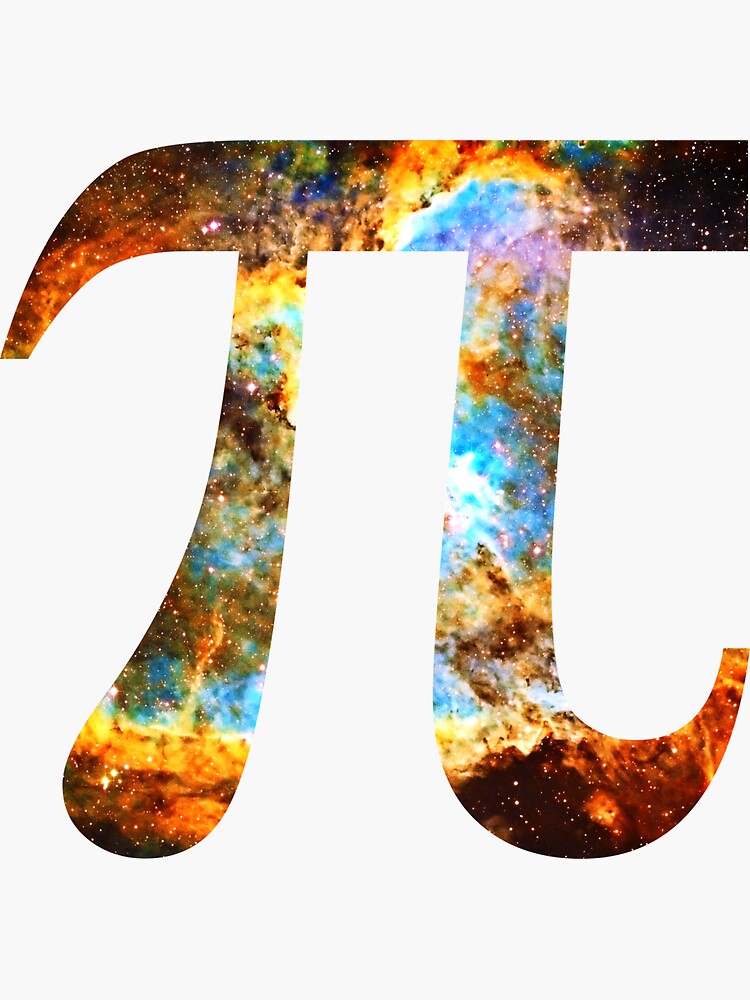 "Pi Symbol 3.14 [Heart and Soul Nebula] | Mathematix" Sticker for Sale ...