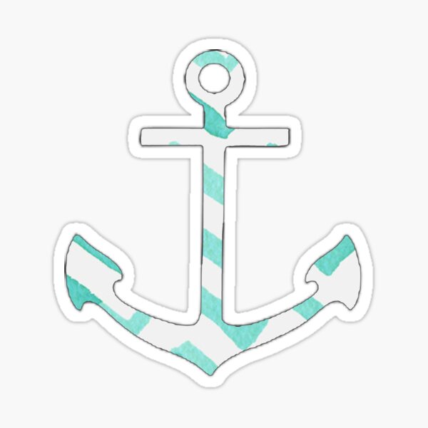 "Patterned Anchor" Sticker for Sale by SuperFluff | Redbubble