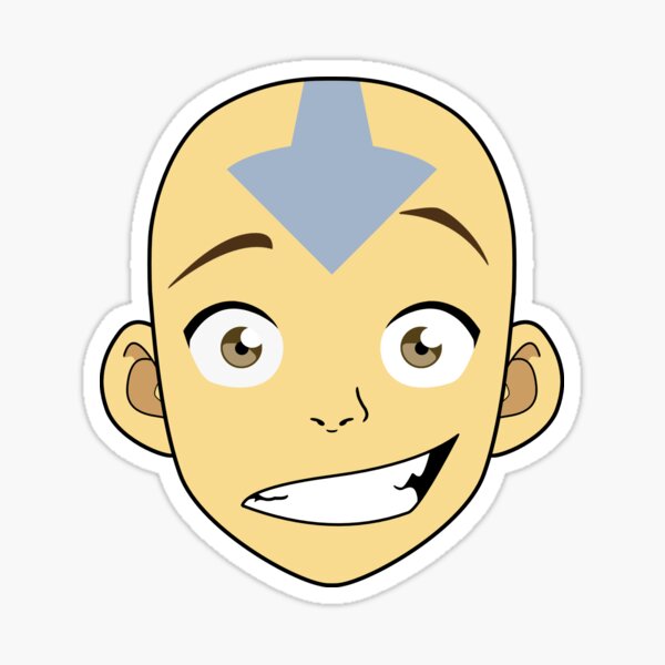 "Avatar Aang" Sticker by greyxephos | Redbubble