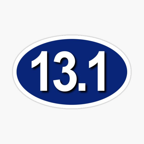 "13.1 Oval Sticker Blue" Sticker for Sale by robotface | Redbubble