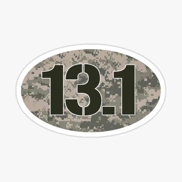 "13.1 Oval Sticker - Military Camo" Sticker for Sale by robotface ...