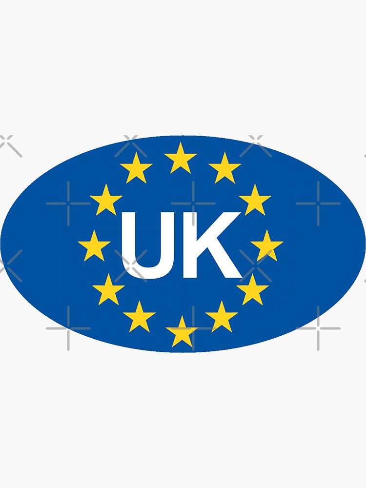 "United Kingdom Oval EU Sticker " Sticker for Sale by robotface | Redbubble