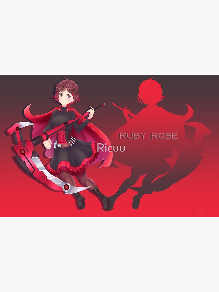 "Ruby Rose V2 Red Wallpaper" Sticker for Sale by Ricuu | Redbubble