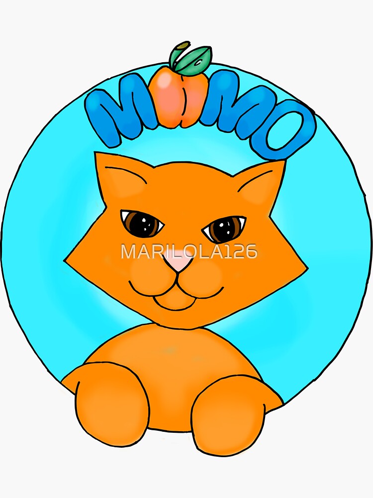 "Momo Cat" Sticker for Sale by MARILOLA126 | Redbubble