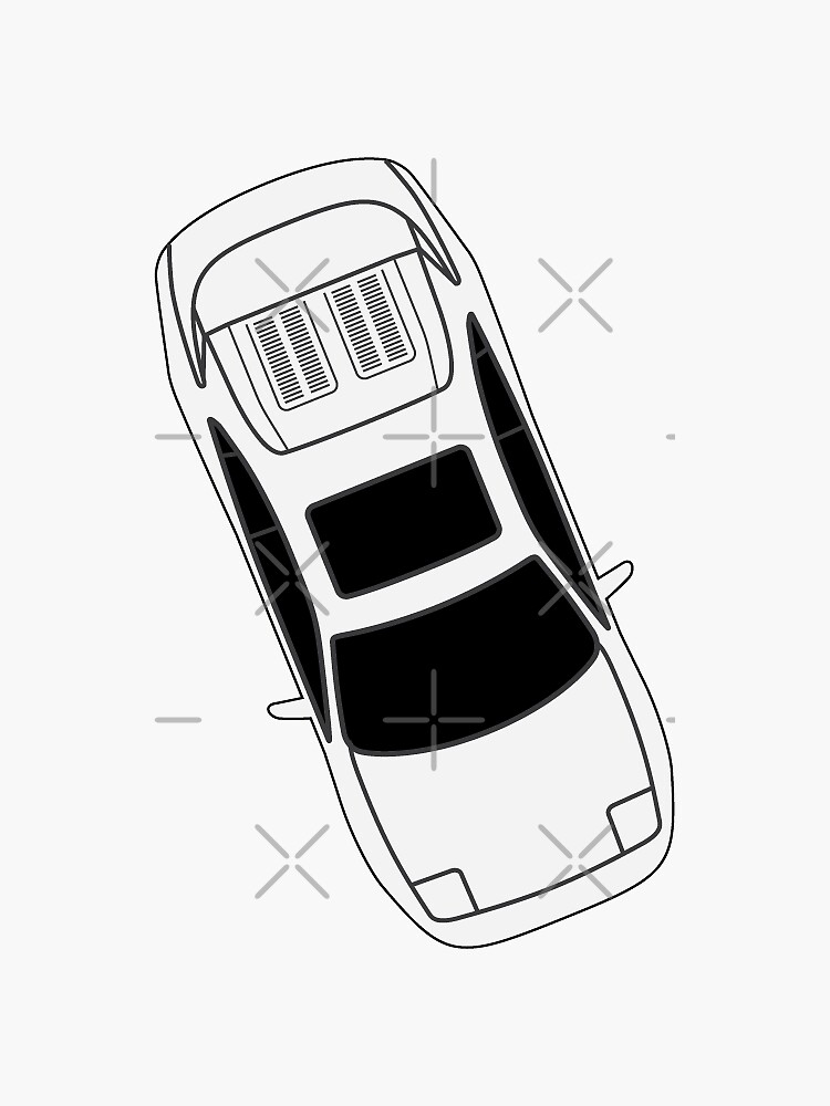 "MR2 SW20 Sticker Top View JDM" Sticker for Sale by MikeKunak | Redbubble