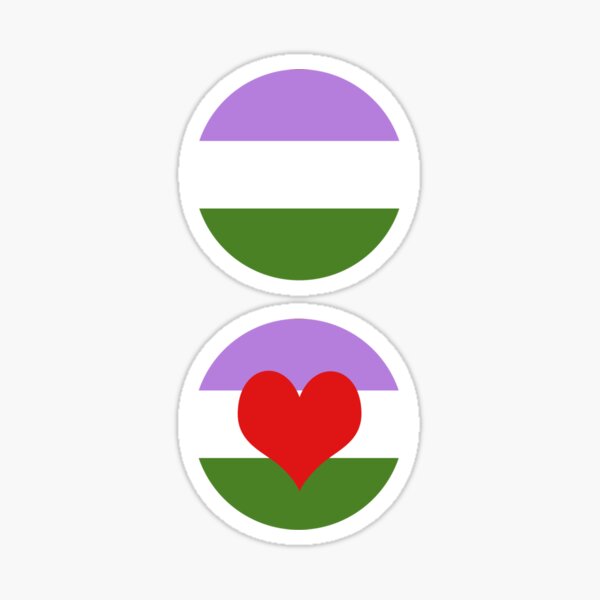 "Genderqueer Flag Stickers" Sticker by myfluffy | Redbubble