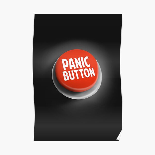 Póster «Funny Panic Button - Red Alert - Emergency» de BlancaVidal | Redbubble