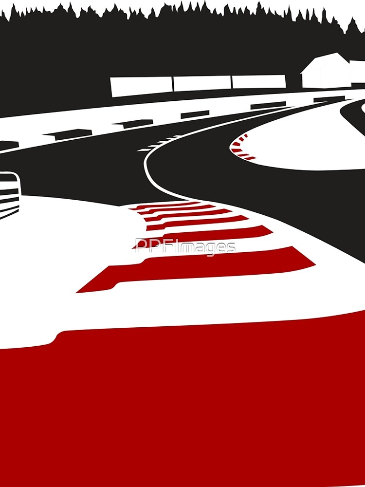 "Spa Francorchamps L'Eau Rouge and Le Raidillon corners artwork ...