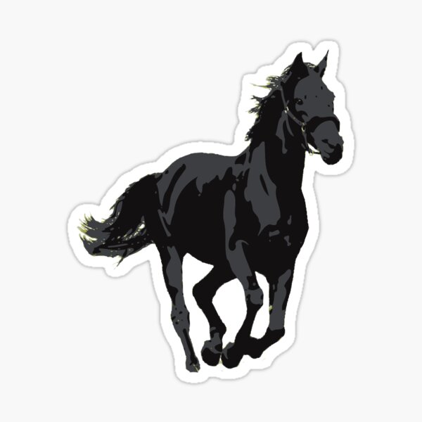 "Horse - Black Stallion" Sticker for Sale by cnstudio | Redbubble
