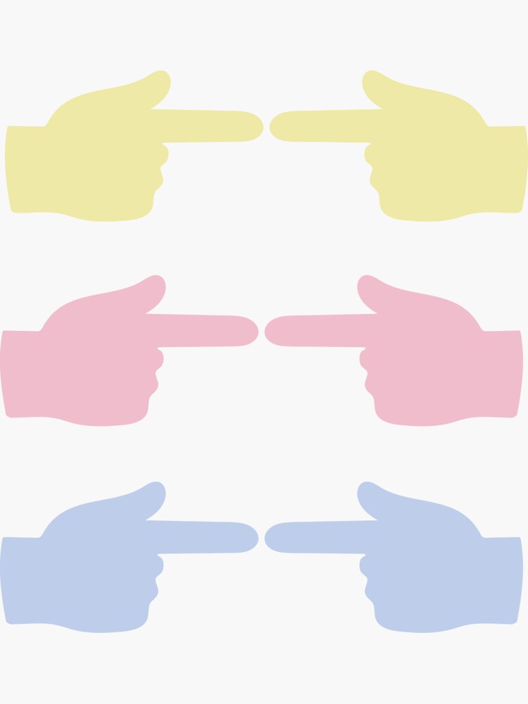 "shy hands with fingers touching" Sticker for Sale by DotsAndDaisies ...