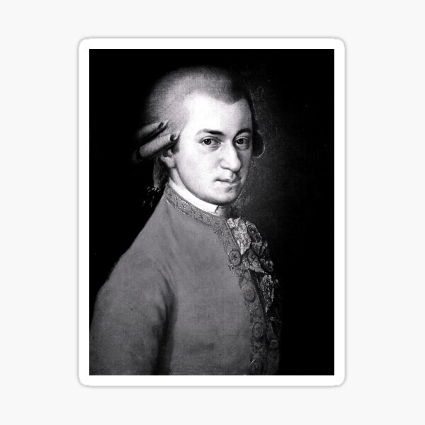"Wolfgang Amadeus Mozart | The Wighte Collection" Sticker for Sale by ...