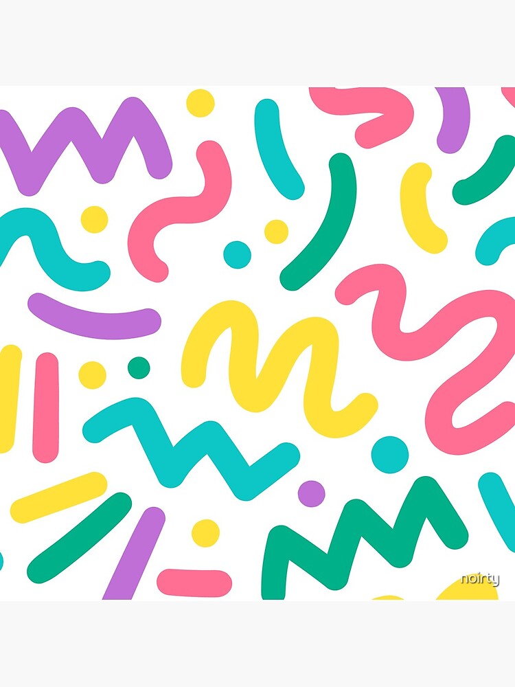 "Colorful squiggles pattern" Acrylic Block by noirty | Redbubble