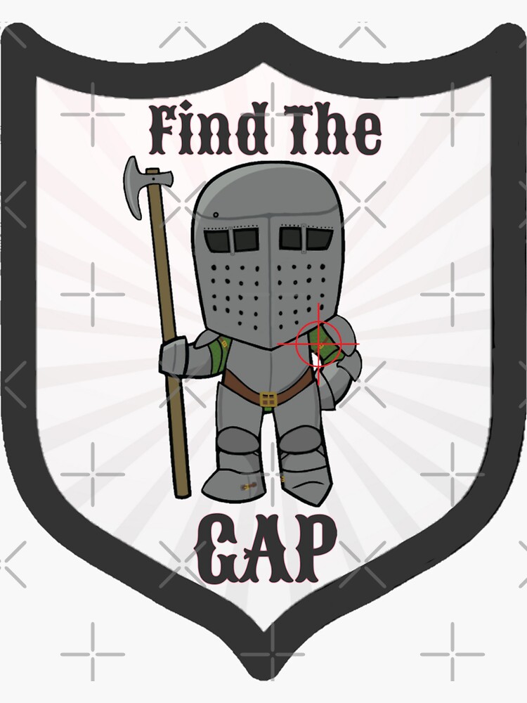 "Find the Gap" Sticker for Sale by HonourandArms | Redbubble