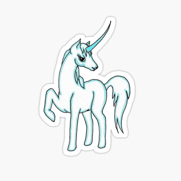 "blue unicorn" Sticker by KaliBlack | Redbubble