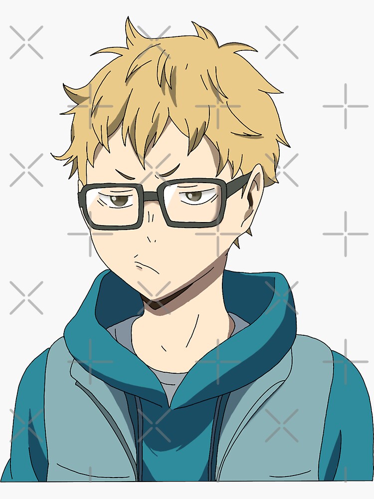 "Young Tsukishima" Sticker for Sale by itskisaa | Redbubble