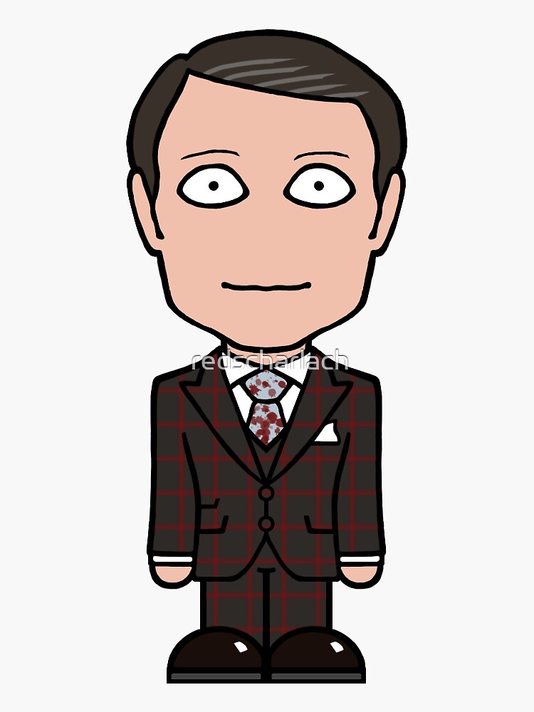 "Hannibal Lecter (sticker)" Sticker for Sale by redscharlach | Redbubble