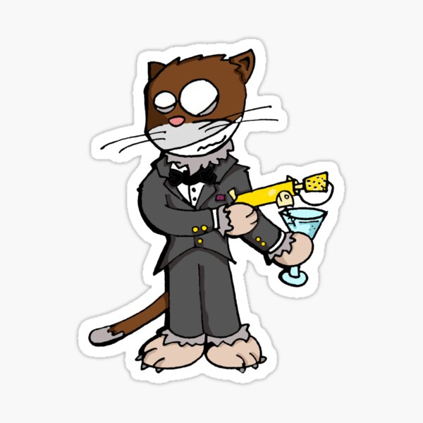"Zero zero cat" Sticker for Sale by maxdiet | Redbubble