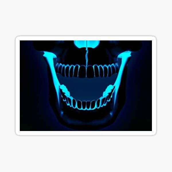 "Neon Skull" Sticker for Sale by Vindicatio | Redbubble