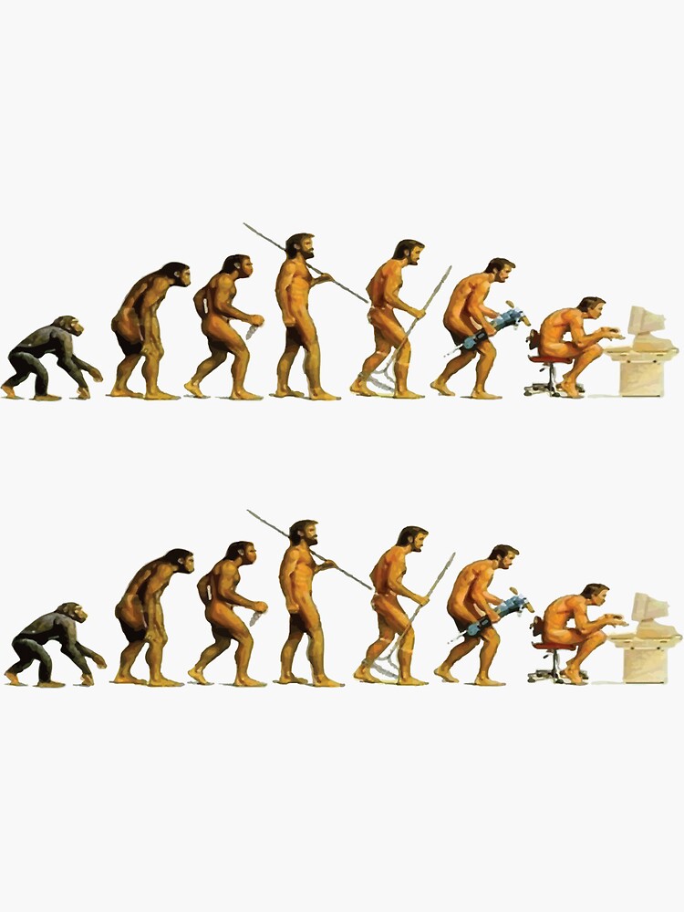 "Programmer evolution" Sticker for Sale by iepster | Redbubble