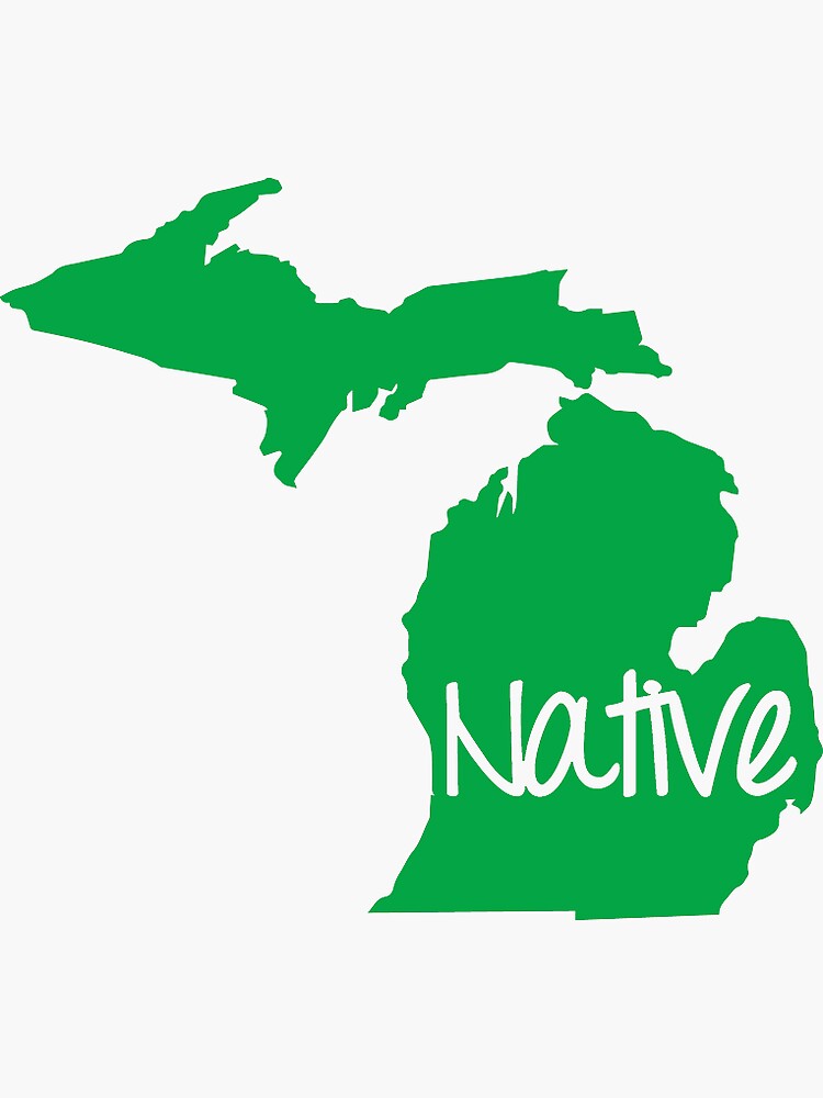 "Michigan Native MI Pride" Sticker by mindofstate | Redbubble