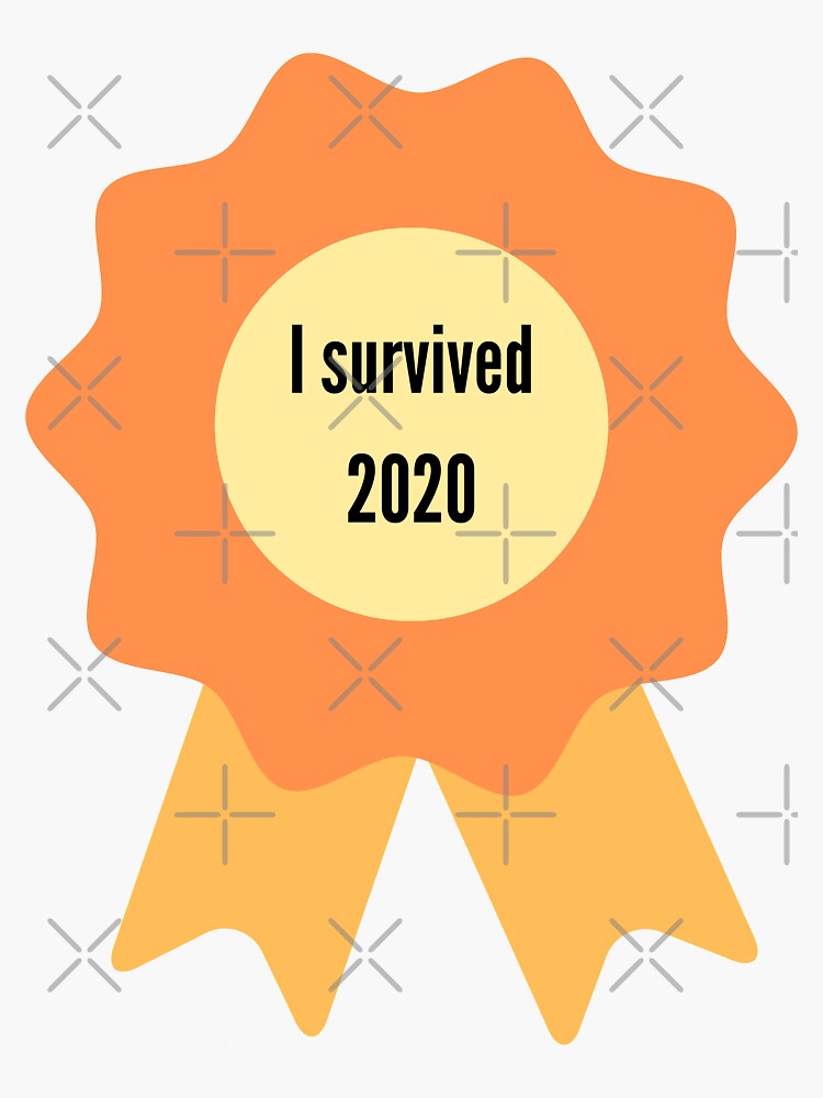 "I survived 2020 medal | Covid19" Sticker for Sale by -wiseowl- | Redbubble