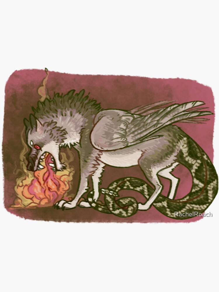 "The Fallen Angel Marchosias" Sticker by RachelRoach | Redbubble