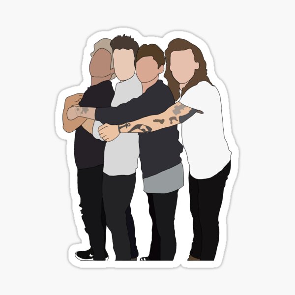 "One direction outline" Sticker for Sale by Tonixllt | Redbubble
