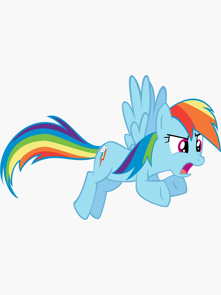 "Rainbow Dash Sticker 2" Sticker by iEmeii | Redbubble