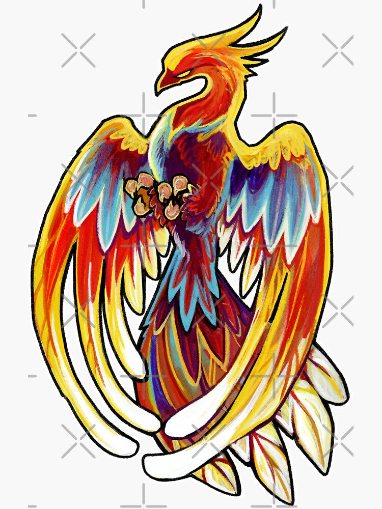 "Phoenix " Sticker for Sale by ArtOfBianca | Redbubble
