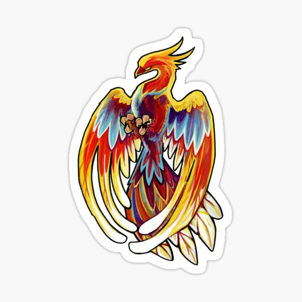 "Phoenix " Sticker for Sale by ArtOfBianca | Redbubble