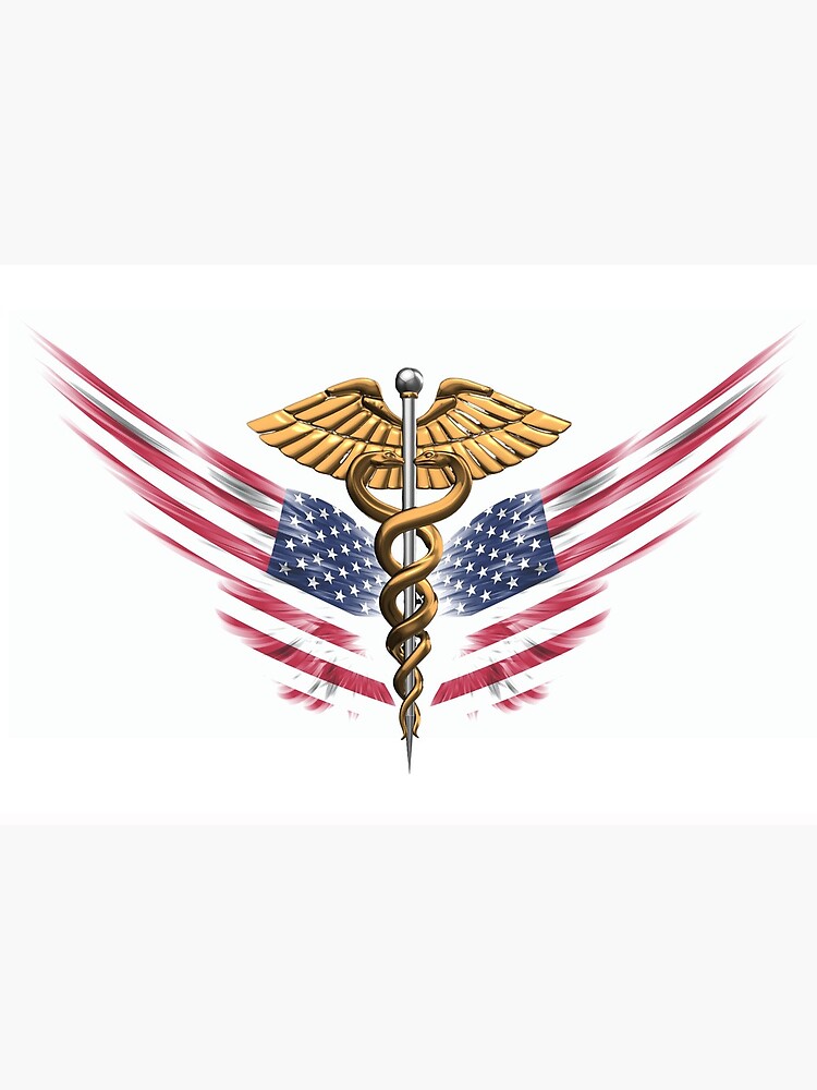 "American Flag Usa Flag Flag Wings Medical Caduceus Symbol" Mask for Sale by michisway | Redbubble
