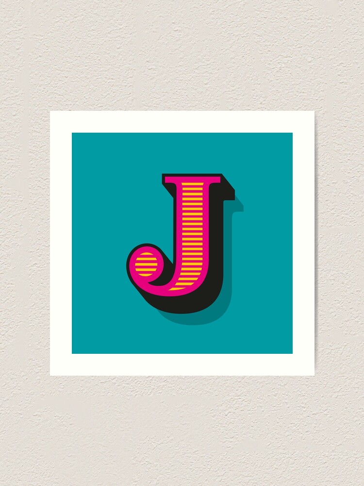 "Circus Alphabet Lettering - Teal Letter J" Art Print by lauraclayton ...