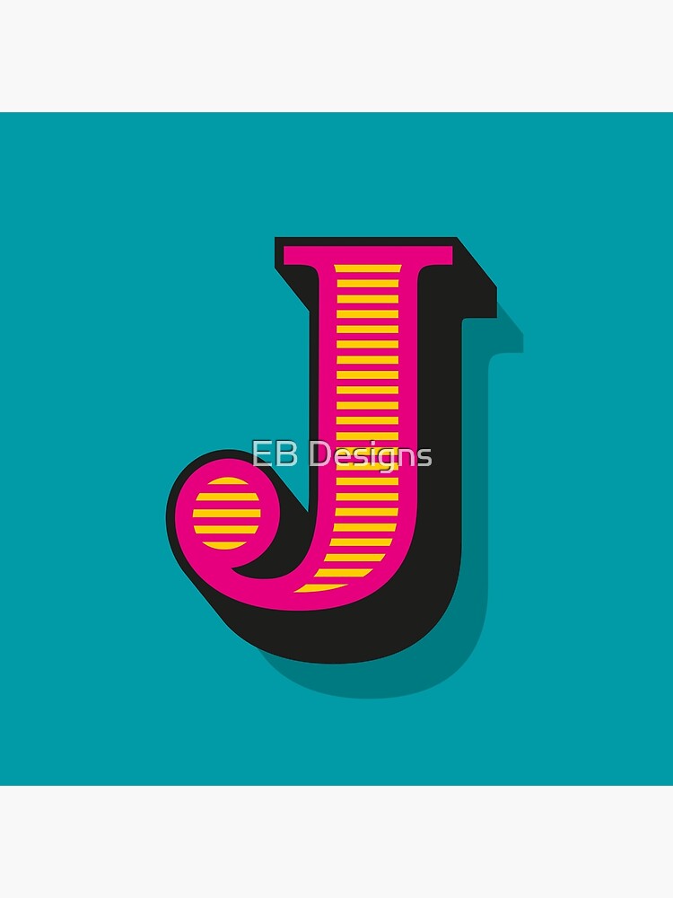 "Circus Alphabet Lettering - Teal Letter J" Art Print by lauraclayton ...
