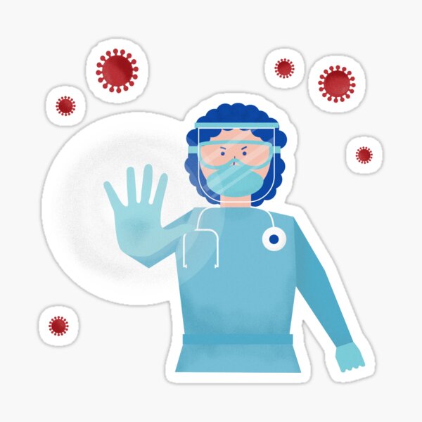 "Hero health-care worker" Sticker for Sale by babyclothes2020 | Redbubble
