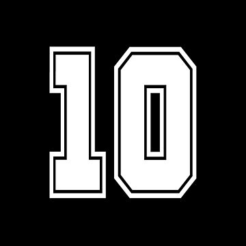 Póster con la obra «10 número de camiseta número de fútbol de fútbol de ...