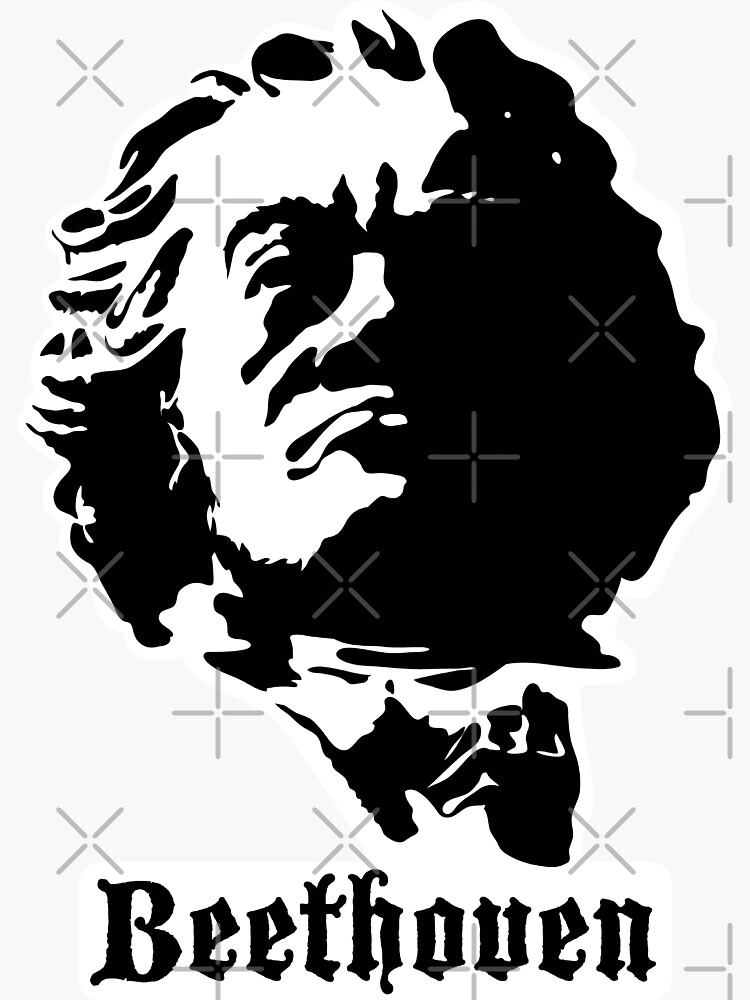 "Beethoven" Sticker by befehr | Redbubble