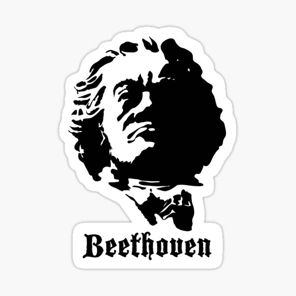 "Beethoven" Sticker by befehr | Redbubble