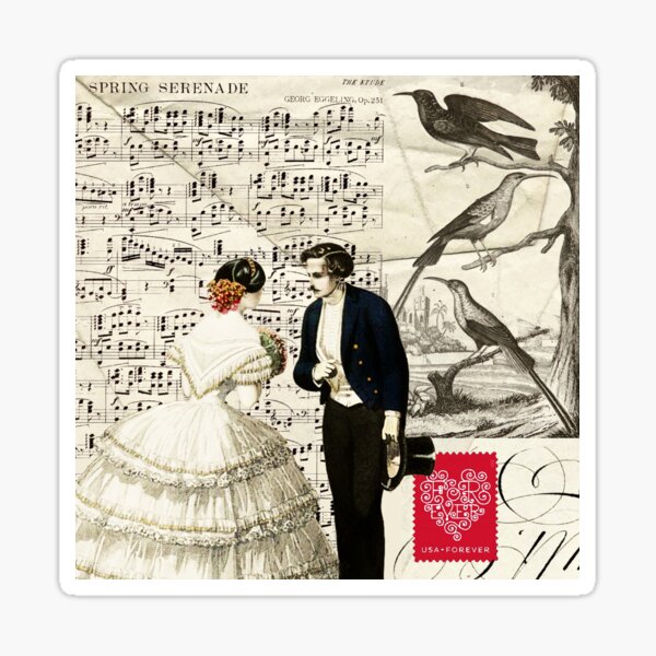 "Spring serenade" Sticker for Sale by charbonneaux | Redbubble