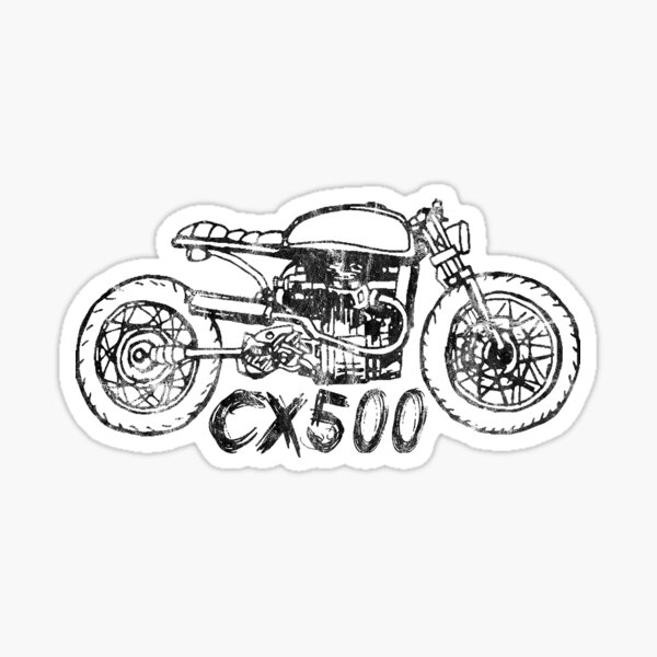 "CX500 Cafe Racer" Sticker for Sale by pootprints | Redbubble