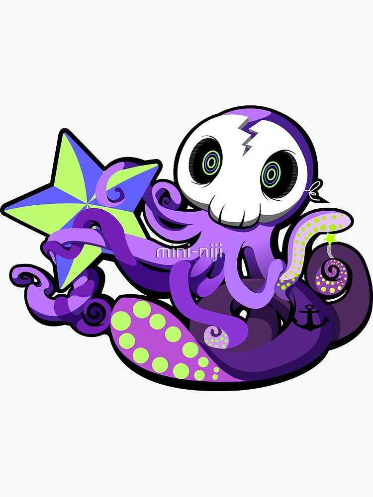 "Purple Octostar" Sticker by mini-niji | Redbubble