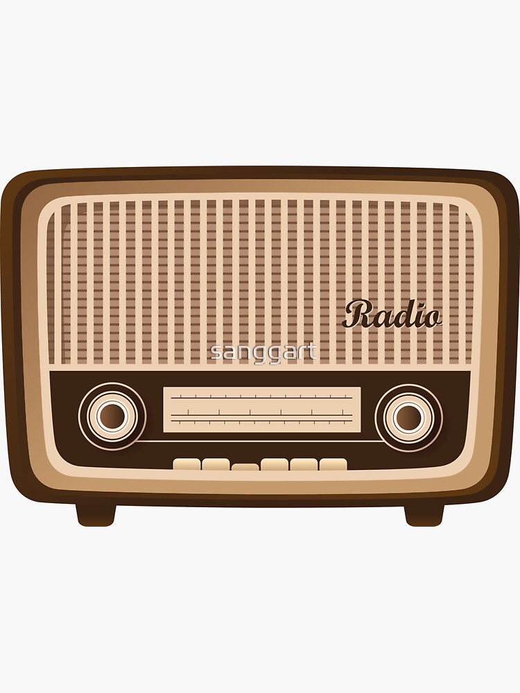 "Vintage Radio" Sticker by sanggart | Redbubble