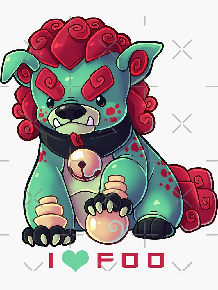 "I HEART FOO" Sticker for Sale by Kacey Gnitecki | Redbubble