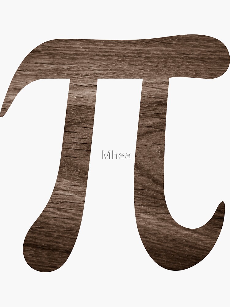 "Wood pi symbol sticker" Sticker by Mhea | Redbubble