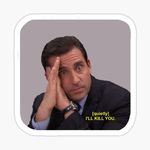 "The Office- Michael Scott" Sticker by Skylarhall | Redbubble