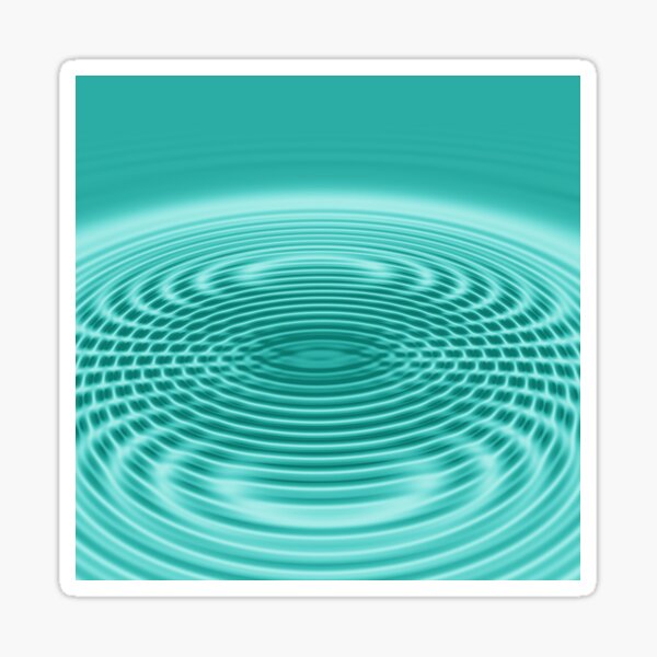 "Turquoise Water Ripples" Sticker for Sale by Sybille-Yates | Redbubble