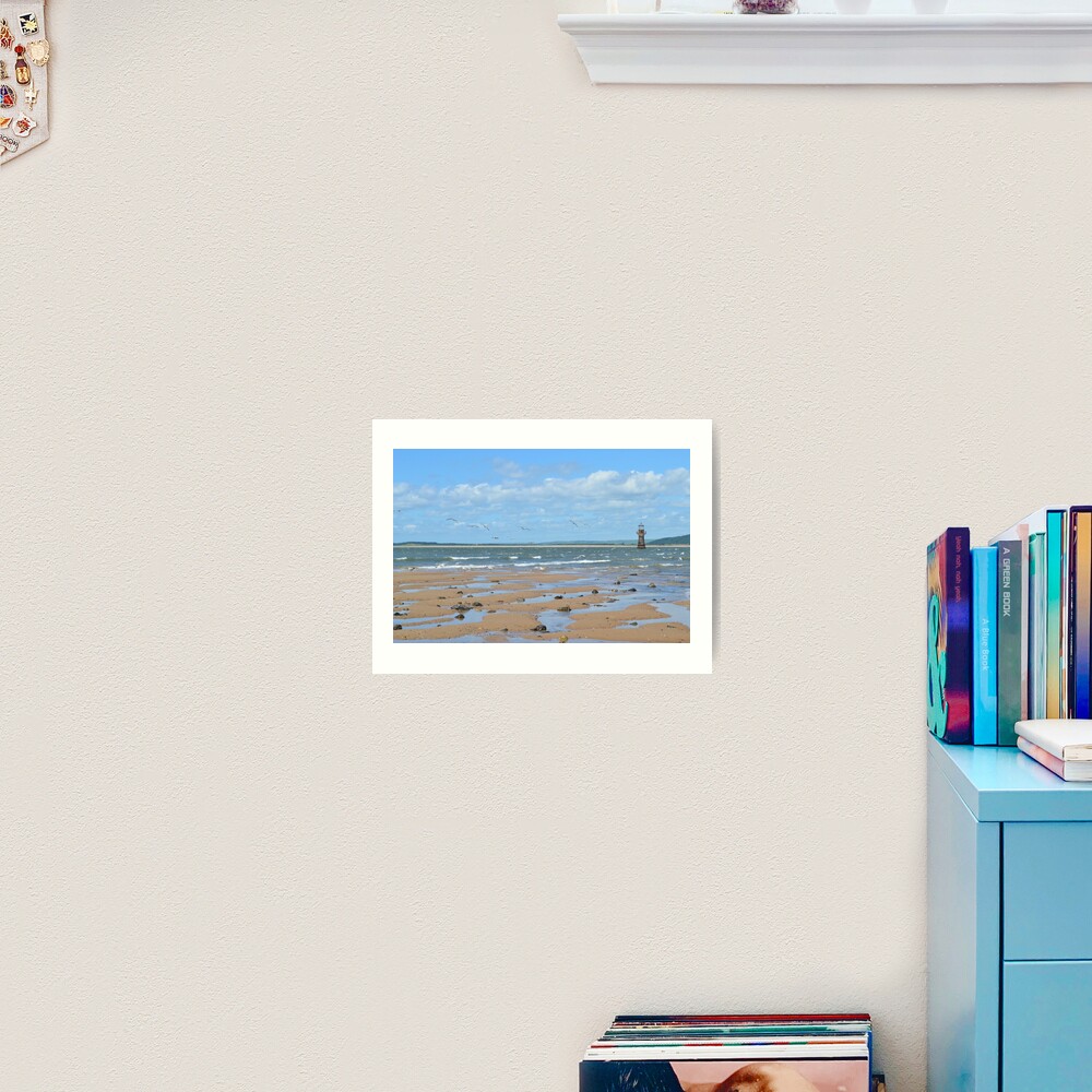 "Whiteford Lighthouse, Whiteford Sands, Gower Peninsula" Art Print for ...