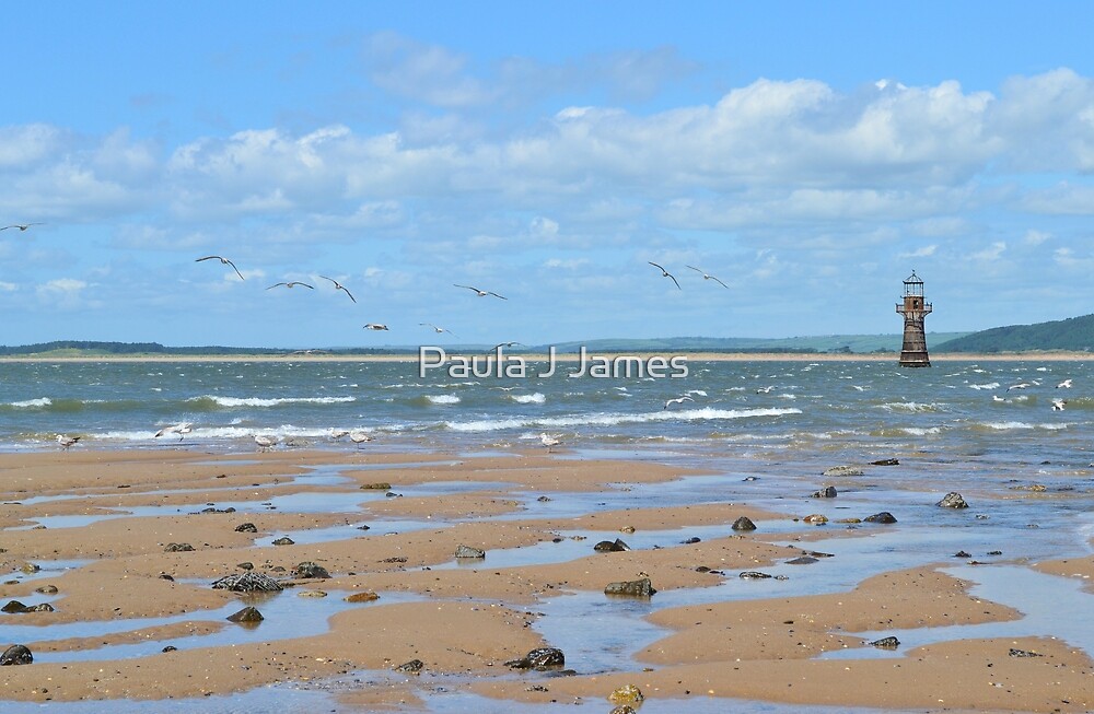 "Whiteford Lighthouse, Whiteford Sands, Gower Peninsula" by Paula J ...