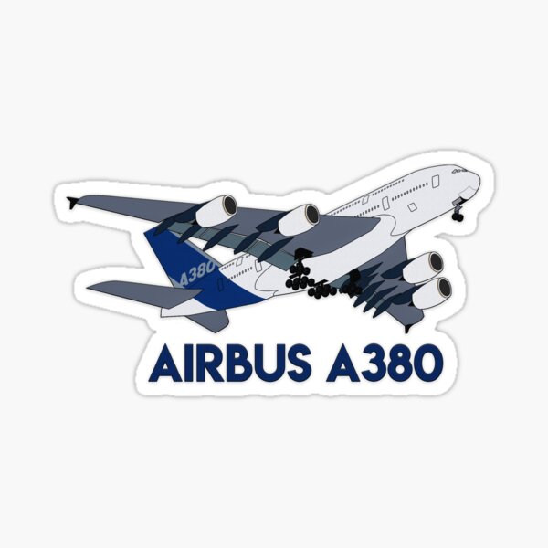 "Airbus A380" Sticker for Sale by Joel-Designs | Redbubble