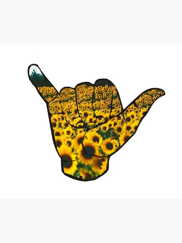 "sunflower shaka" Sticker by lindynied | Redbubble